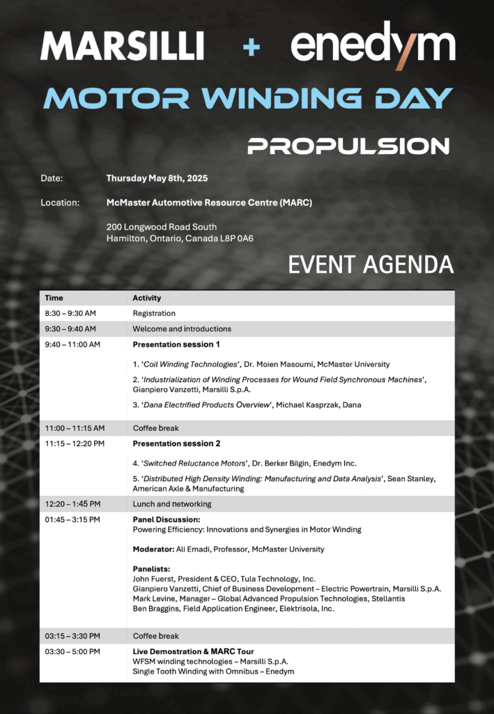 Workshops - May 8, 2025 - Dr. Ali Emadi’s Research Group at McMaster ...